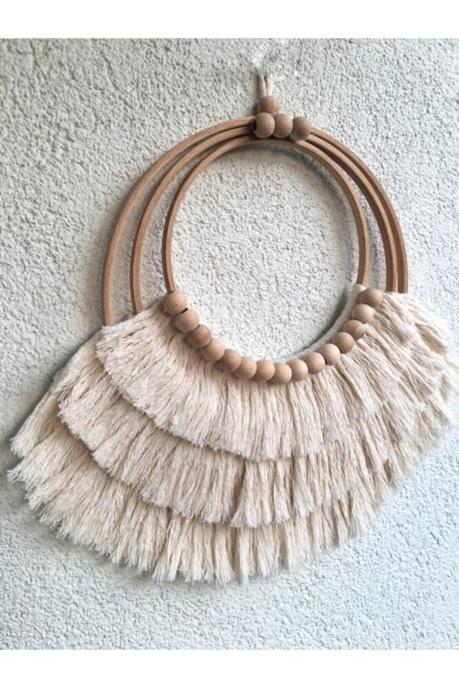 Dekoratif Makrome Boncuk Detaylı Duvar Süsü Duvar Dekorasyonu Markobon ...