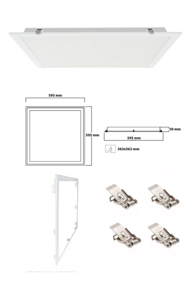 Gömme Led Armatur, Alçıpen Tavan 60x60 Led Panel, Sıva Üstü 54watt Led ...