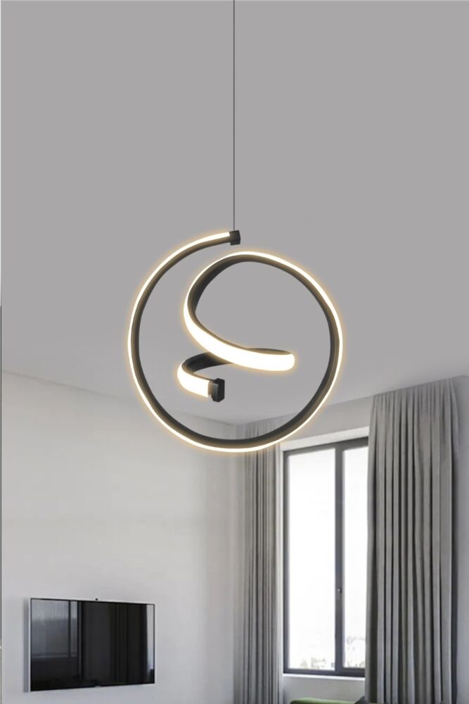 Modern Tekli Sarkıt Led Avize Antre , Oda Helezon Gün Işığı Ledli Avize ...